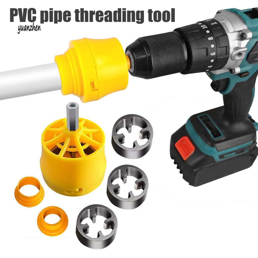 Smooth Surface Pipe Threader Electric Drill Pvc Pipe Threader Kit with ...