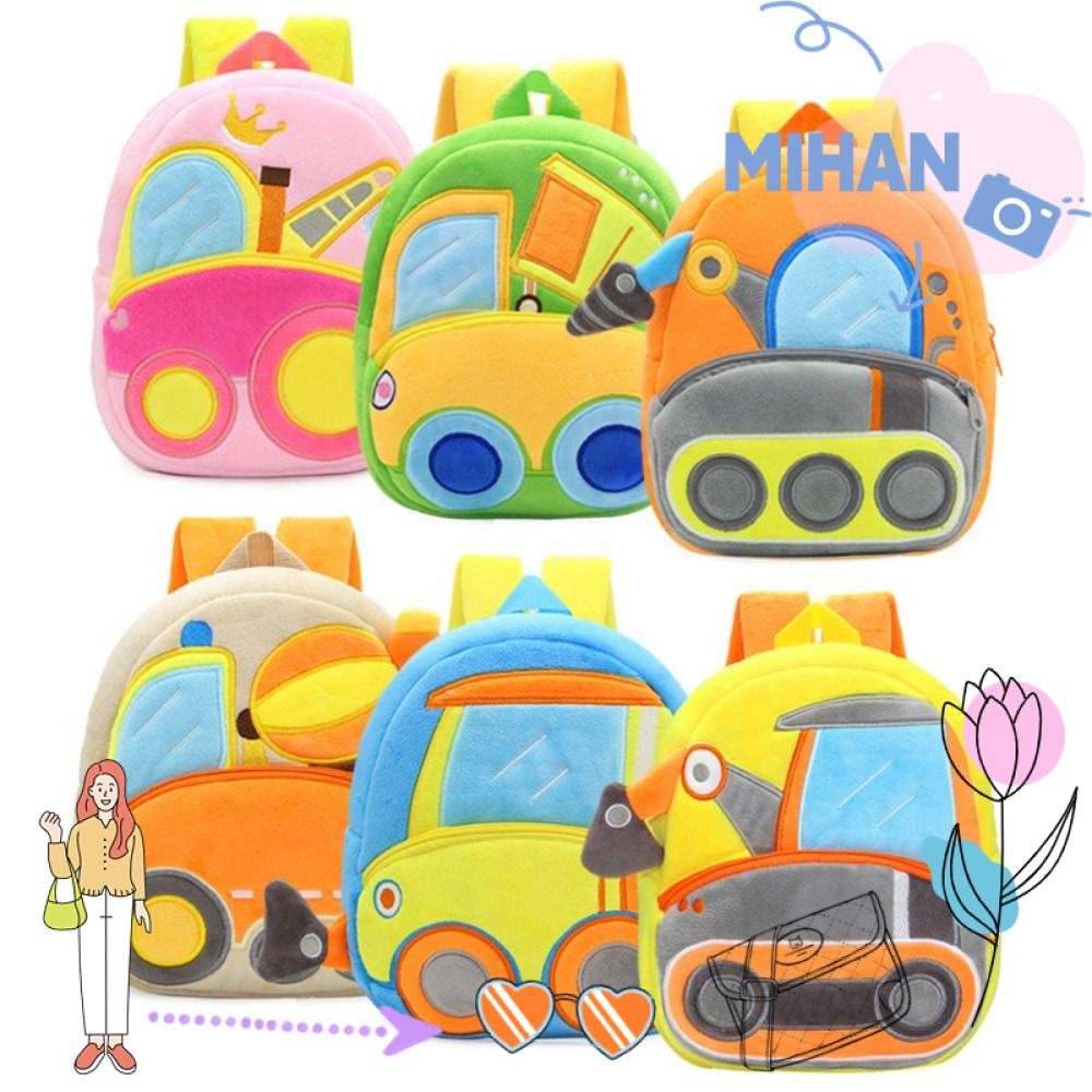 MIHAN Kids Engineering Backpack, Plush Christmas Gift Cartoon Excavator ...