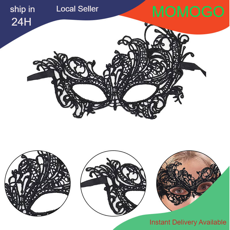 Masquerade Night Lace Mask Woman Sexy Venetian Lace Hollow Eye Mask For ...