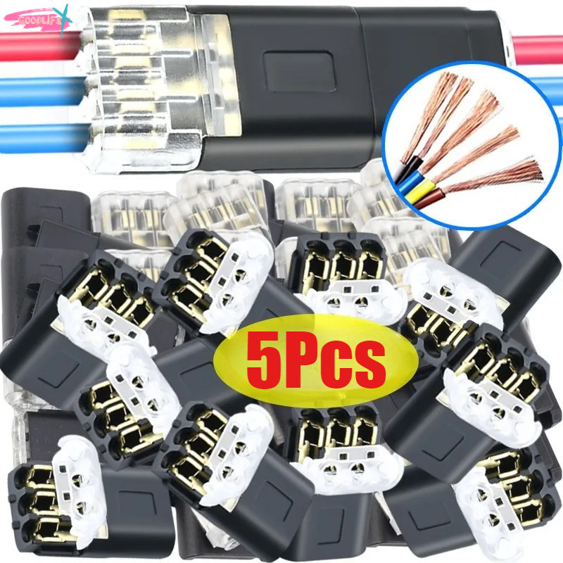 Universal Plug-in Electrical Connector 3-Wire Interchangeable Quick ...