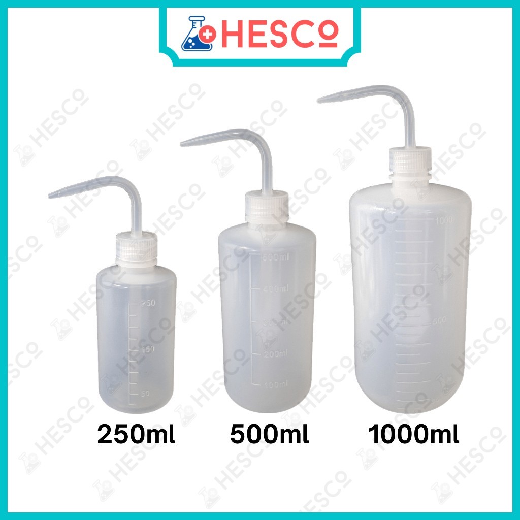 Wash Bottle Autoclavable – 250mL/500mL/1000mL, Laboratory Squeeze ...