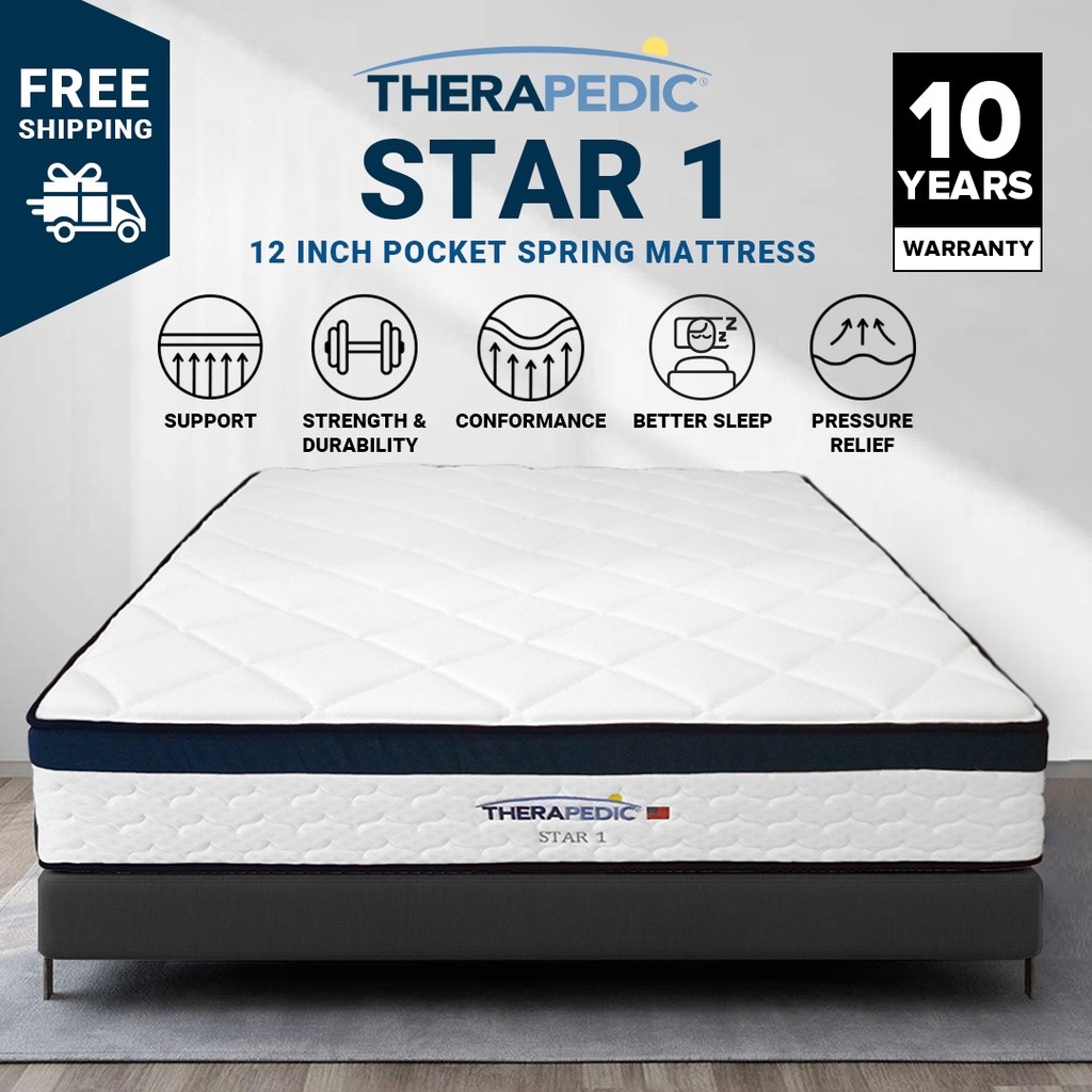 Therapedic USA | STAR ONE - Tilam Poket Gegelung 6 Lapisan Dengan Euro ...