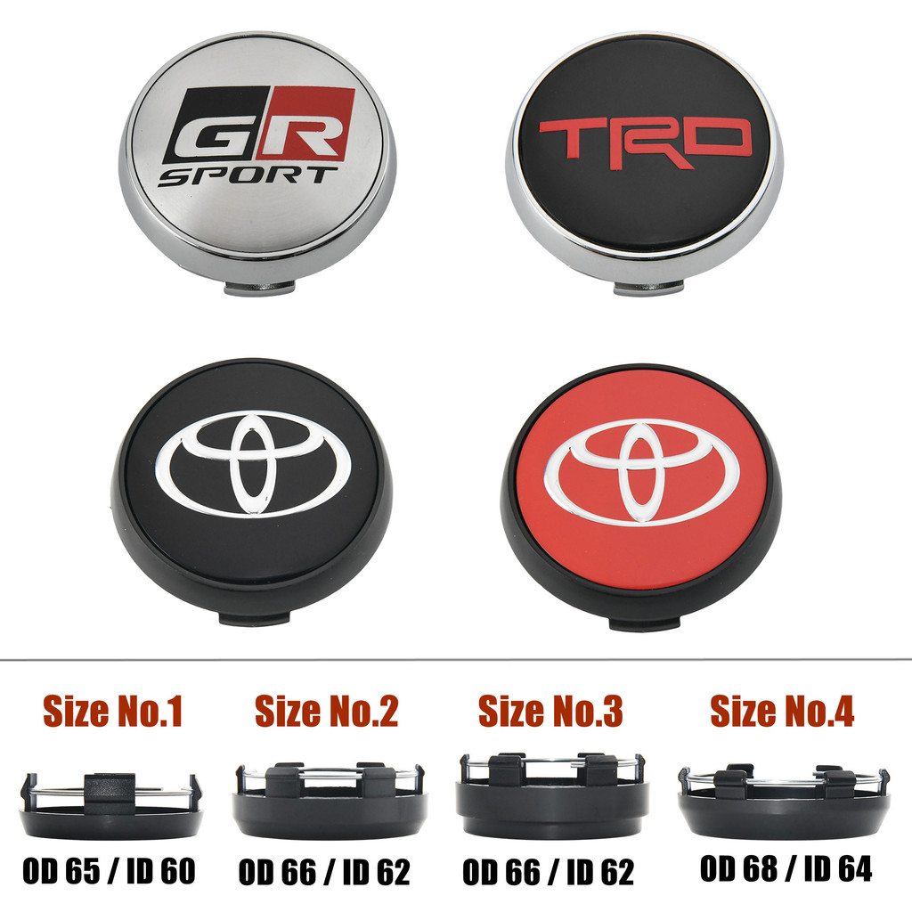 TOYOTA Wheel Cap 65mm GR Sport Rim Cap TRD 66mm Hub Cap Wheel Cover Cap ...