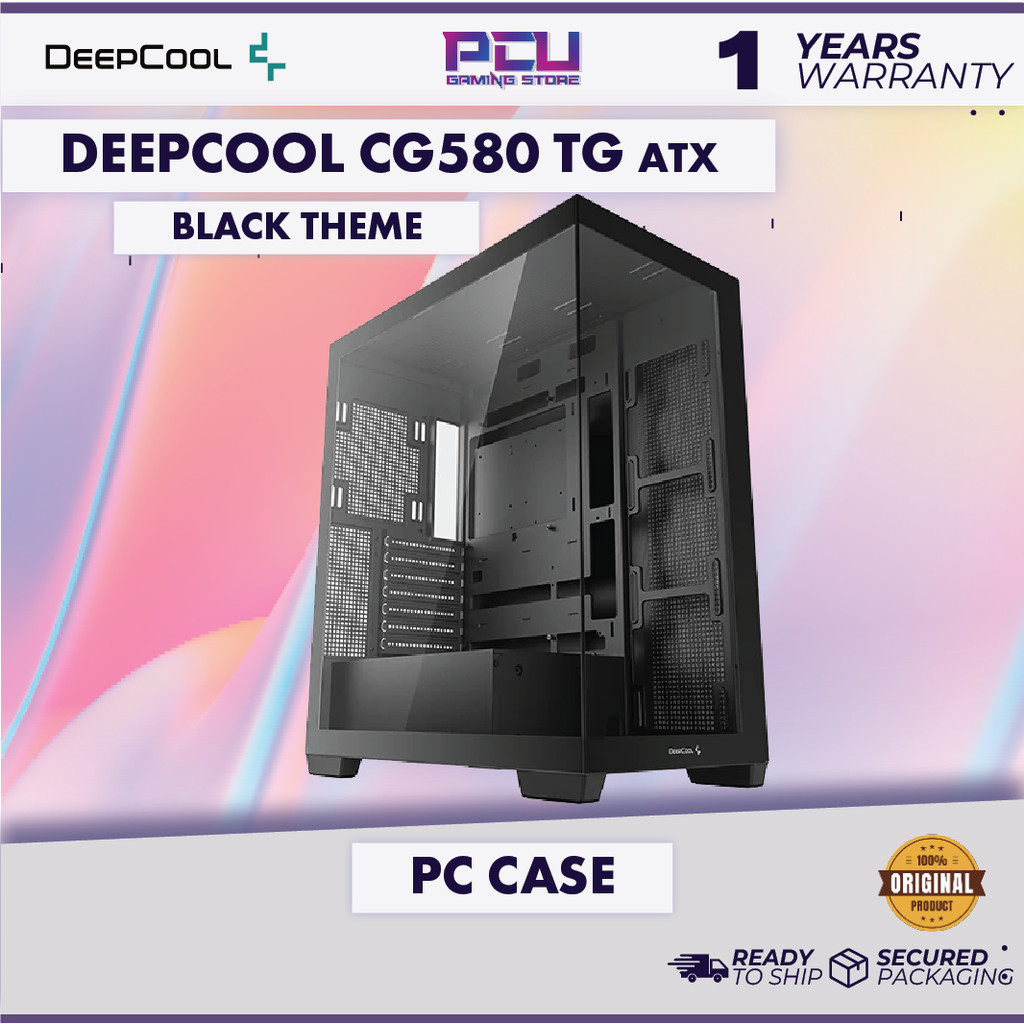 DEEPCOOL CG580 TG ATX CASE - BLACK | Shopee Malaysia