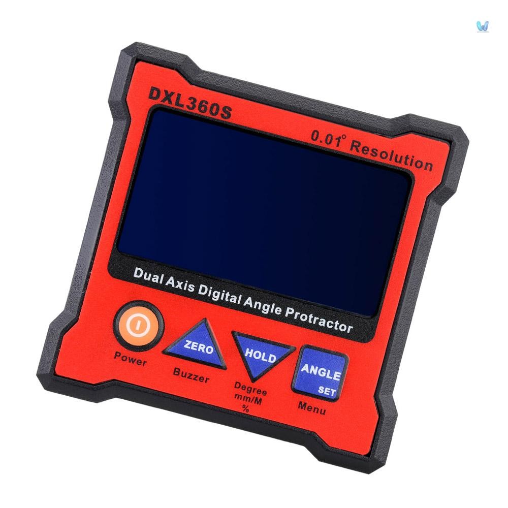 DXL360S Dual Axis Digital Angle Protractor with 5 Side Magnetic Base High-precision Dual-axis ...