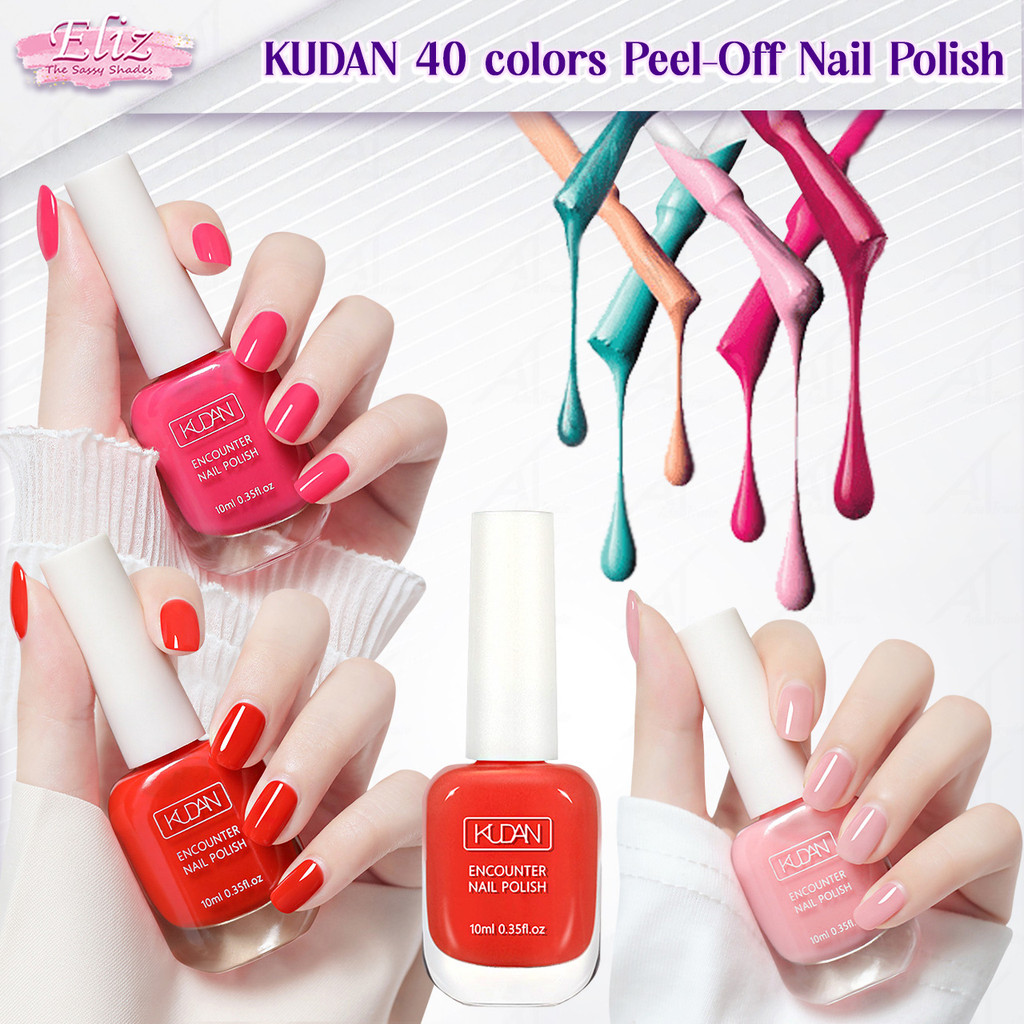 KUDAN 10ml Encounter 40 colors Peel-Off Nail Polish | Shopee Malaysia