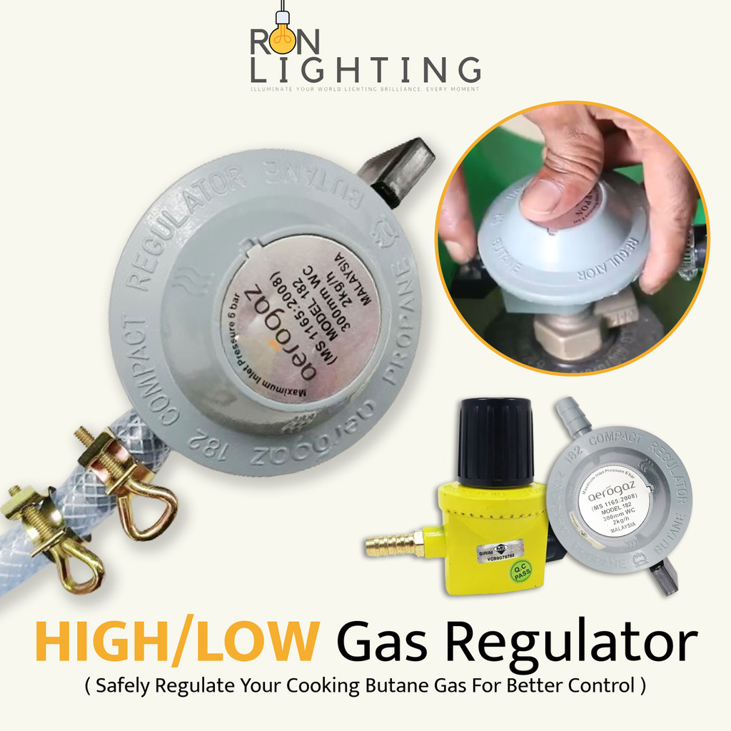 SIRIM Safety Gas Regulator Low Pressure & High Pressure Kepala Gas ...