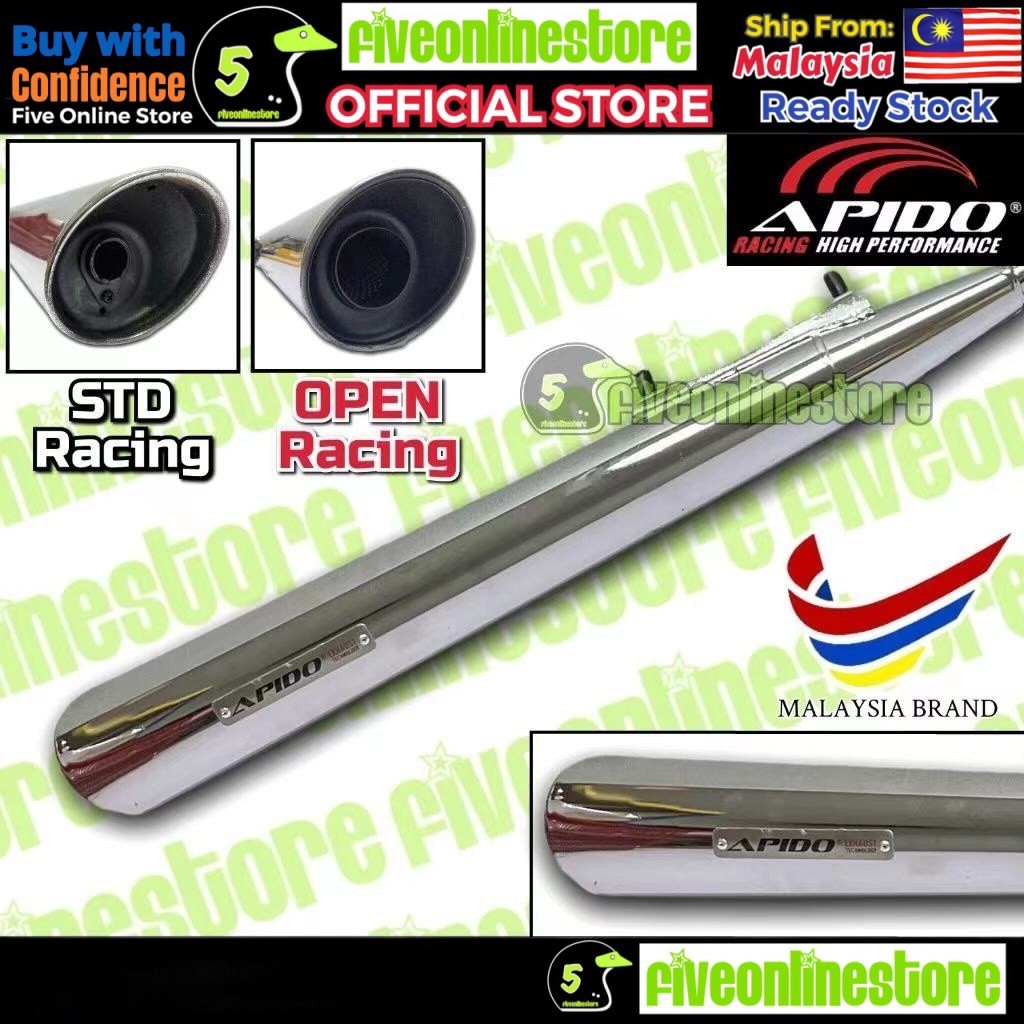 APIDO EX5 STD Racing / Open Racing Exhaust Pipe EX5 DREAM 25MM 28MM Standard Cutting Ekzos ...