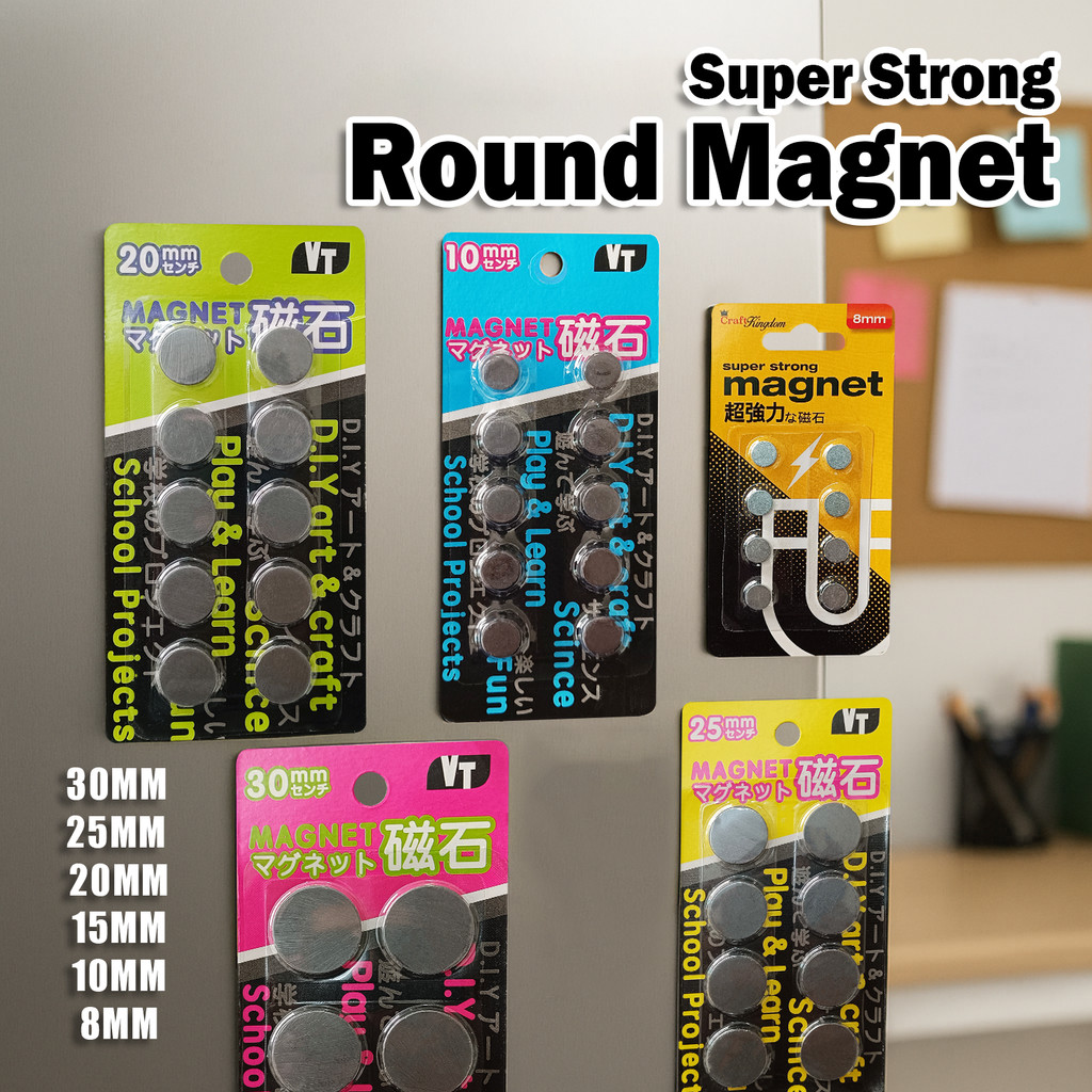 10Q Super Strong Round Magnet – For DIY, Office, School, Home (8mm to ...