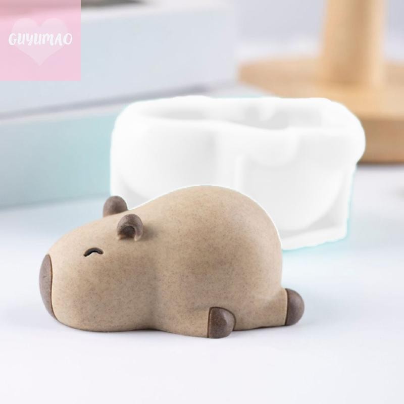 [guyumao] Cute Capybara Pudding Mold Mousse Silicone Mold Custard Mold ...
