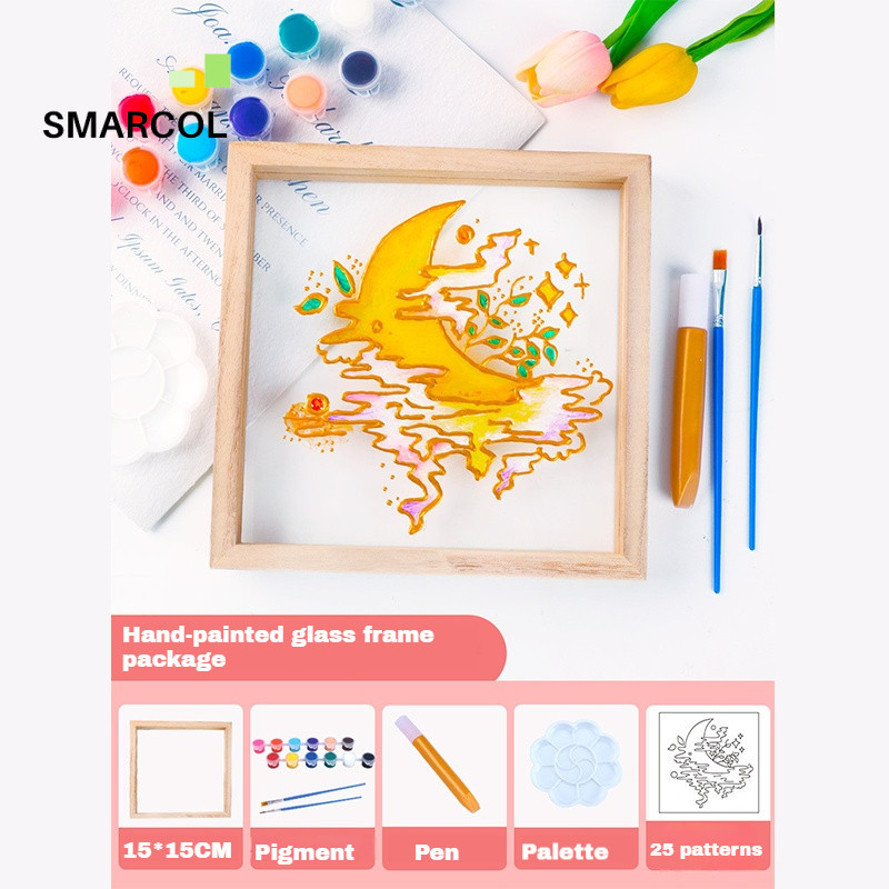 Premium Painting DIY Craft Kit with Wooden Frame for Adults Kids Art ...