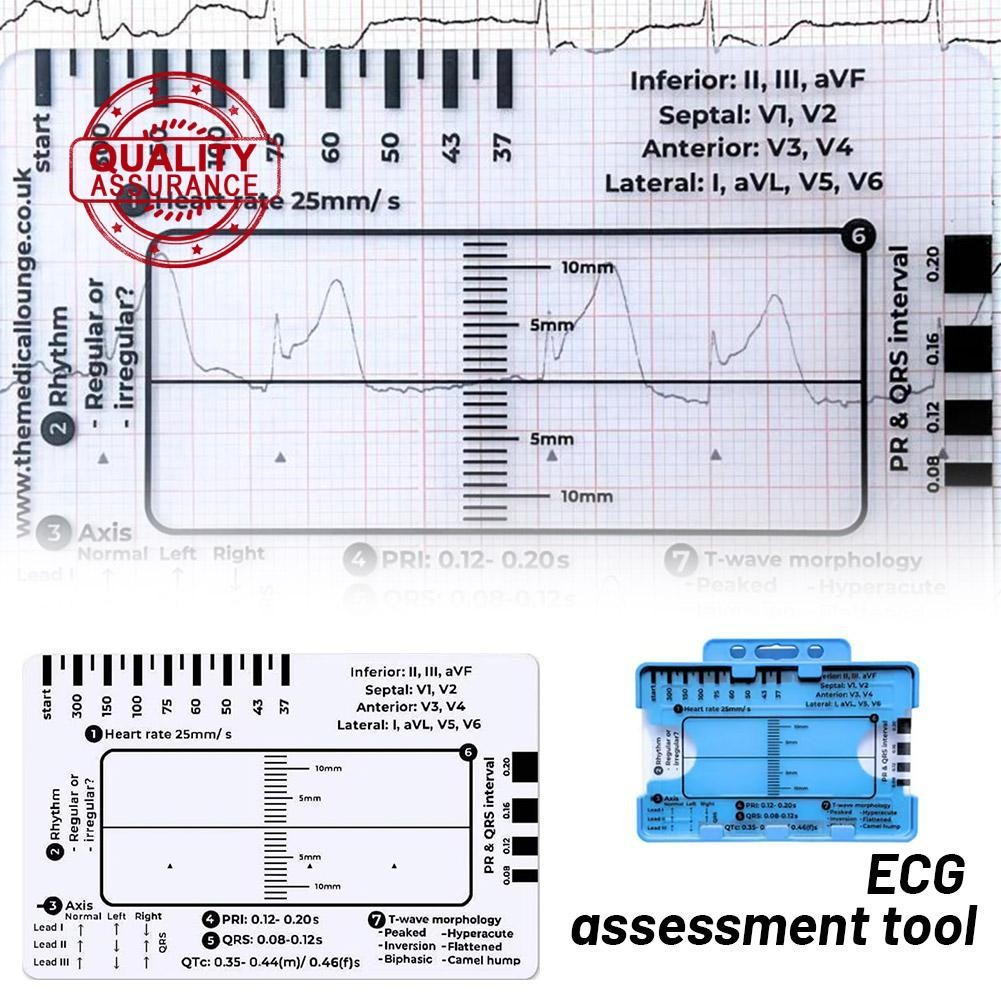 Ecg 7 Step Ruler Portable Measuring Ruler Assessment Tool For Ecg ...