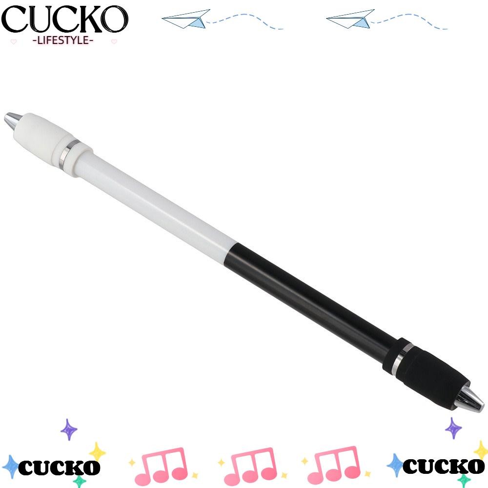 CUCKO Spin Pen, White Black Pen Spinning, PC Non Slip Coated Office ...