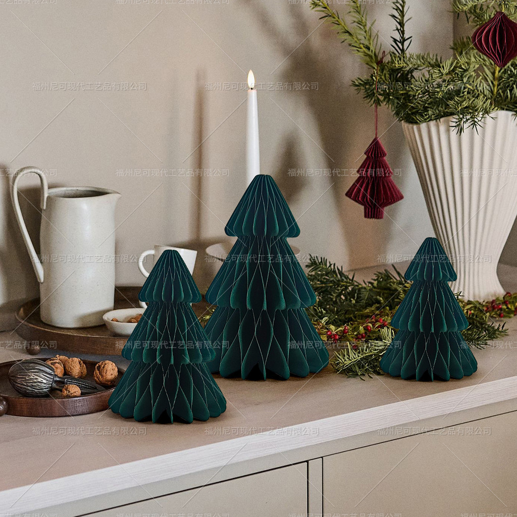 Christmas Tree Honeycomb Centerpiece 3D Paper Trees Centerpiece ...