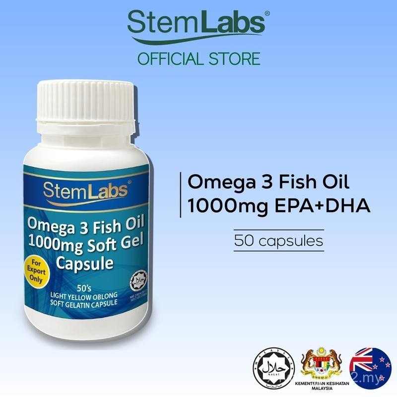 StemLabs Minyak Ikan Omega 3 1000mg EPA DHA Fish Oil [Jakim Halal] | Shopee Malaysia