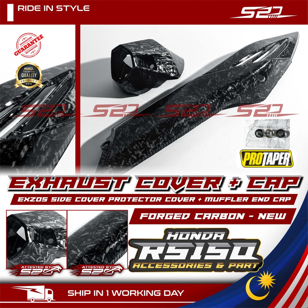 Exhaust Cover + Cap PROTAPER RS150 WINNER Cutting HONDA RS Ekzos Side ...