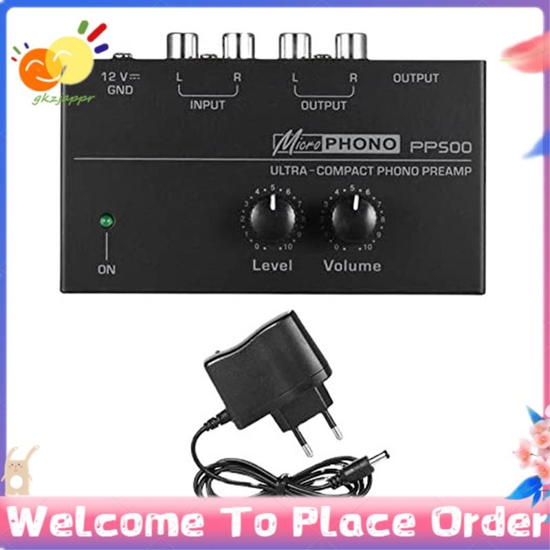 PP500 Ultra-Compact Phono Preamp with Level Volume Control EU Plug ...