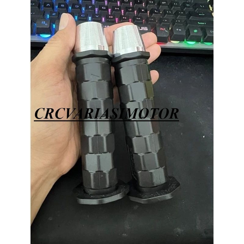 2 IN 1 PACKAGE OCTAGON Handgrip package + pcx cnc chrome / solid black ...
