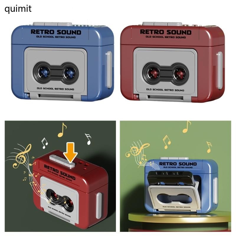 QUIM Vintage Style Mini Tape Recorders Portable Music Player for Music ...