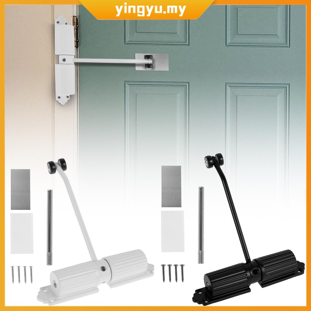 Double Spring Door Closer Aluminum Alloy Automatic Door Closer Quiet ...