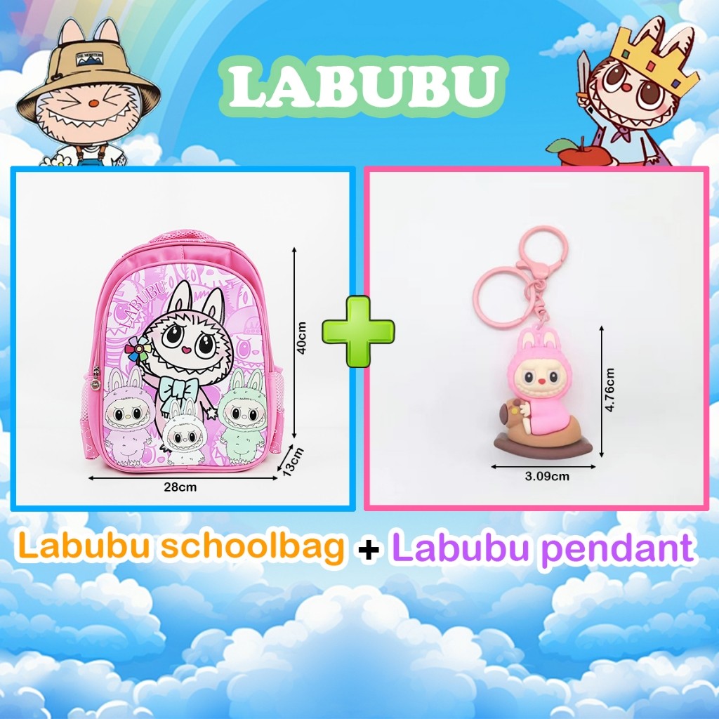 Labubu backpack kindergarten girl schoolbag first grade boy cute ...
