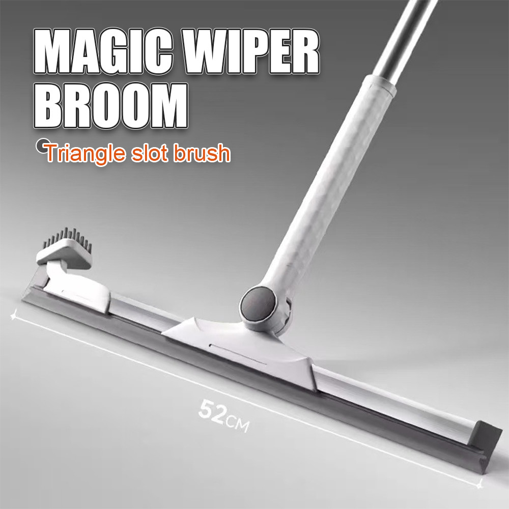 Floor Scraper Bathroom Wiper, Silicone Sweeper Broom, Multipurpose ...