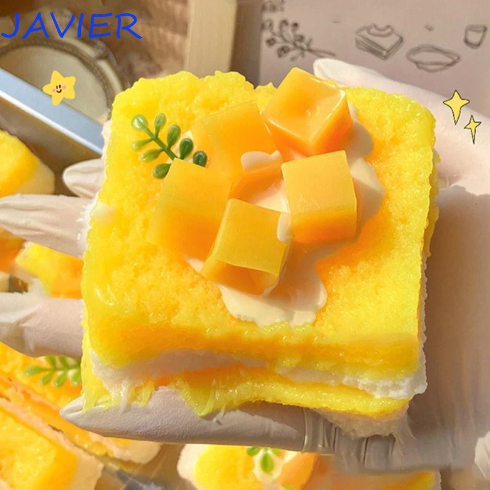 JAVIER Mango Toast Squeeze Toys, Double-layer Slow Rebound Thick Toast ...