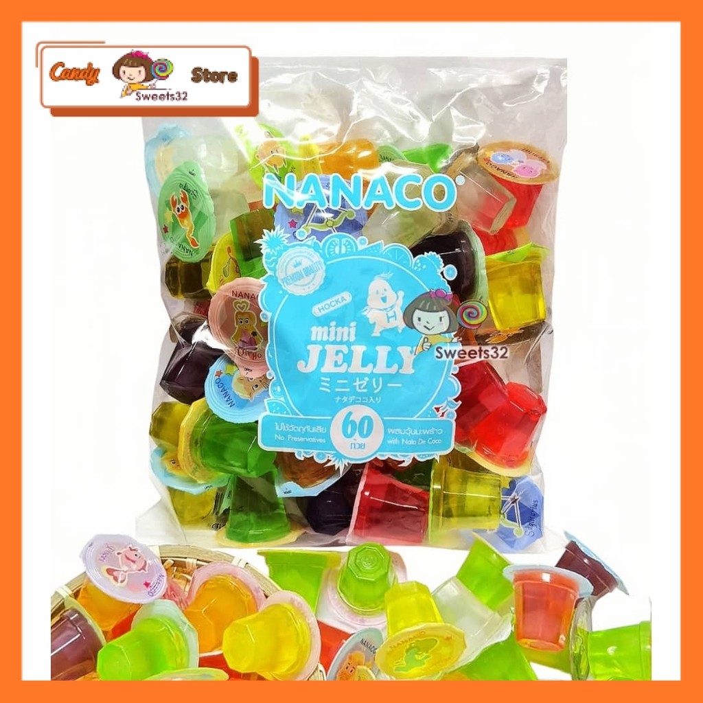 NANACO 60pcs Mini JELLY with Nata De Coco HALAL | Shopee Malaysia