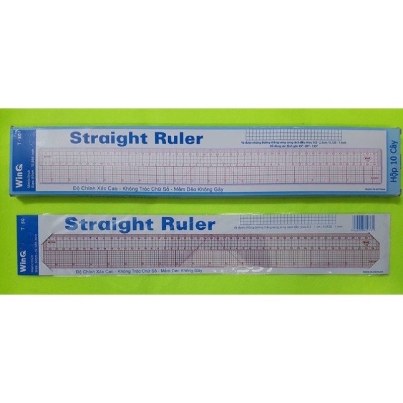 Winq 50cm plastic ruler and ruler, used for technical drawing, cutting ...