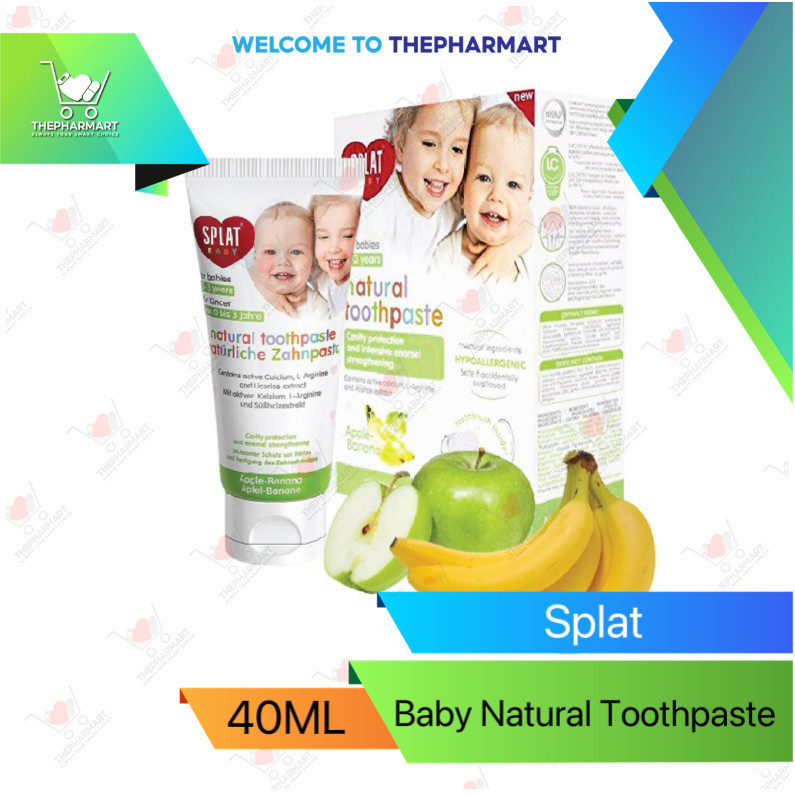 SPLAT Baby Natural Toothpaste Apple Banana (0-3 years) | Shopee Malaysia