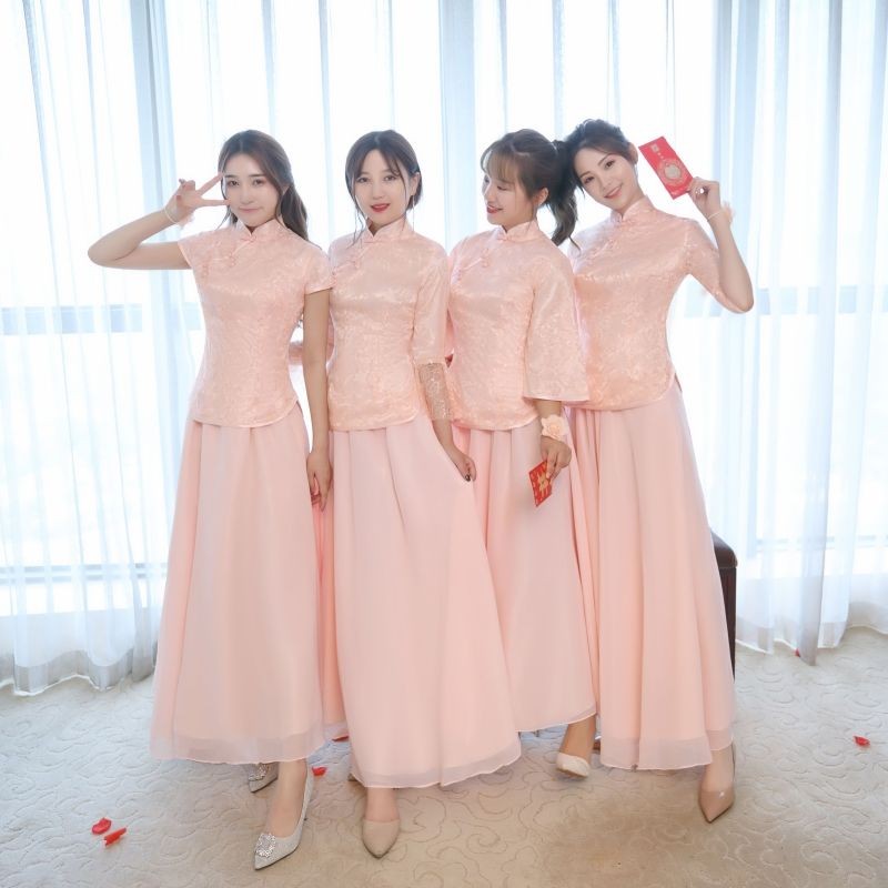 T Temperament Chinese Bridesmaid Dress Chinese Sisters Group Graduation ...
