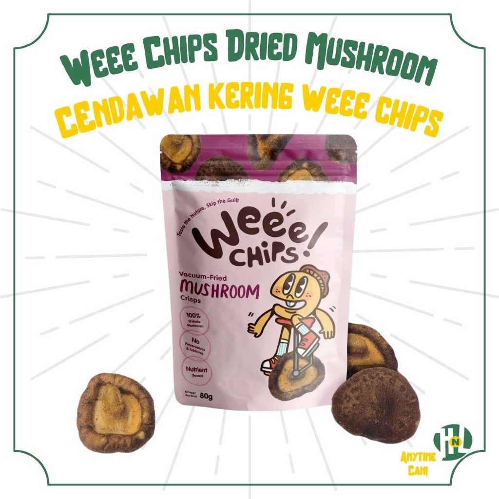 [HALAL] Weee Chips Dried Mushroom Healthy Snacks / Cendawan Kering ...