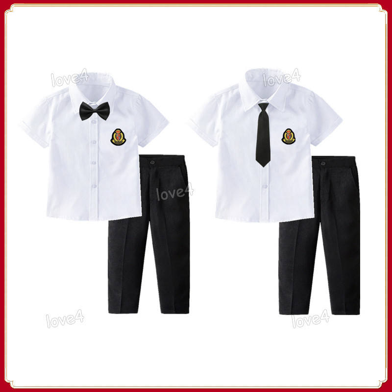 Children Formal Terno for Kids Boys Uniform Clothing Set White Polo ...