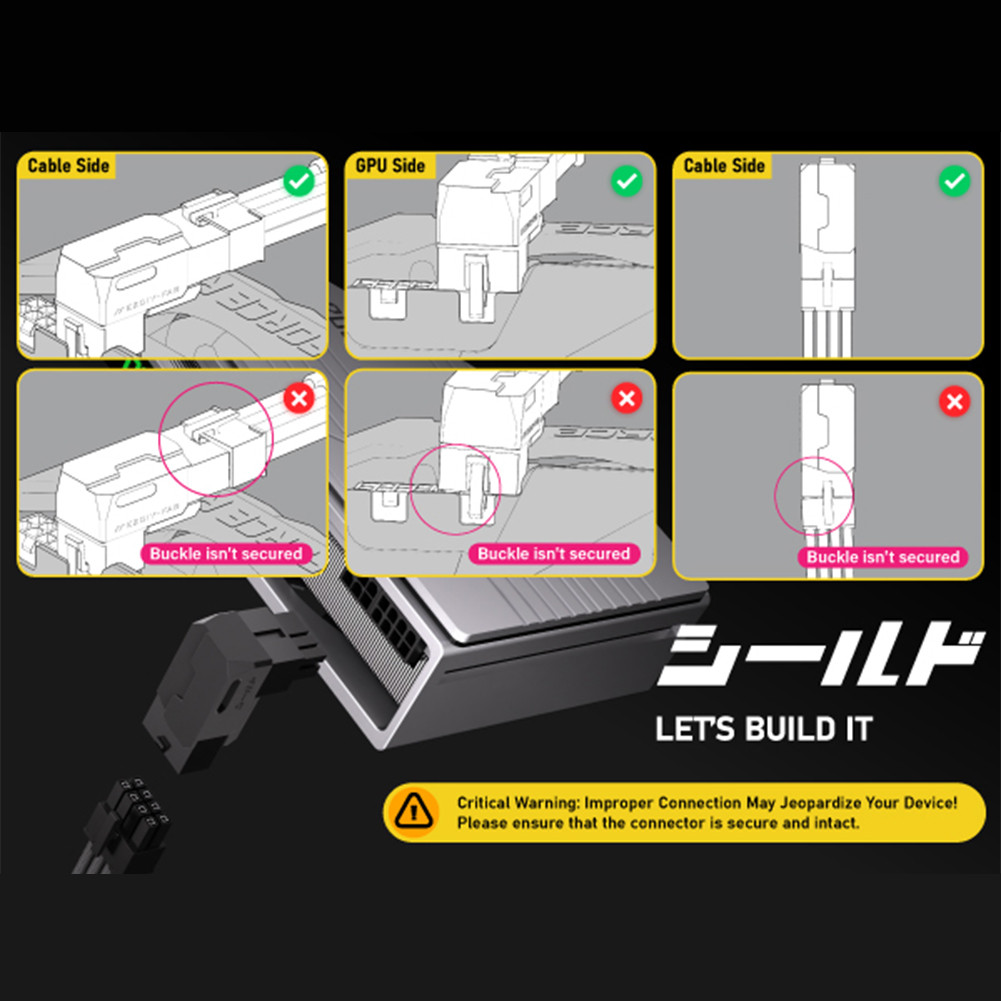 8-Pin PCIe GPU Power Adapter 90-Degree Angled Connector Power Steering ...