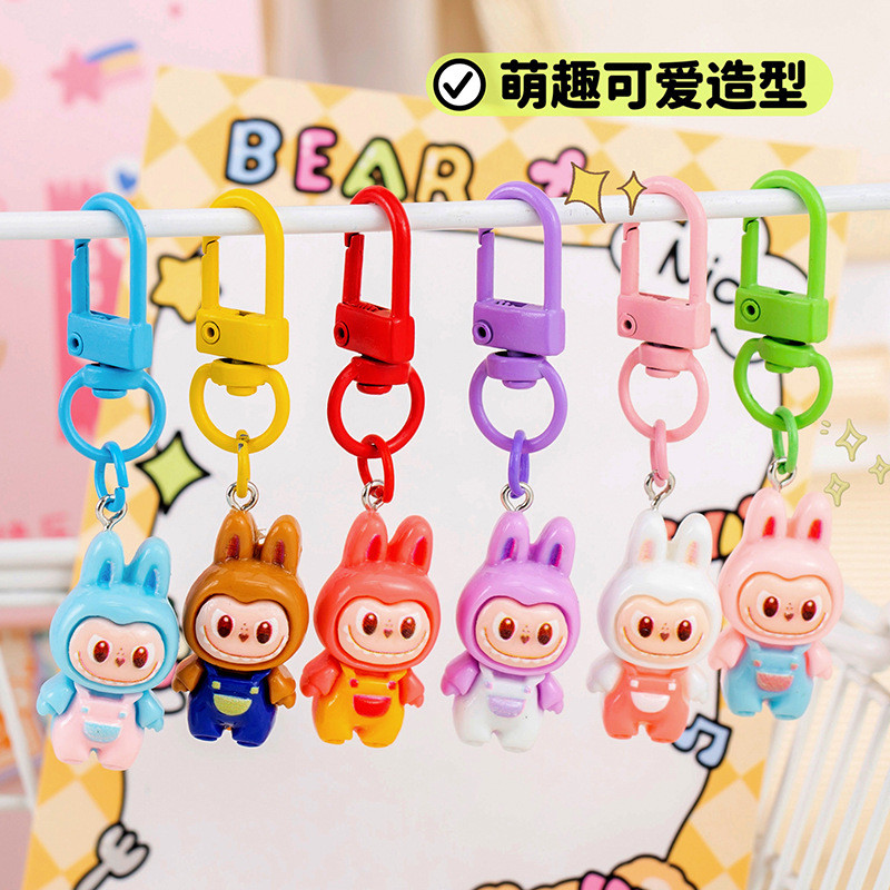 Cartoon Labubu Keychain Labubu Doll Key Gift Cute Student Backpack ...
