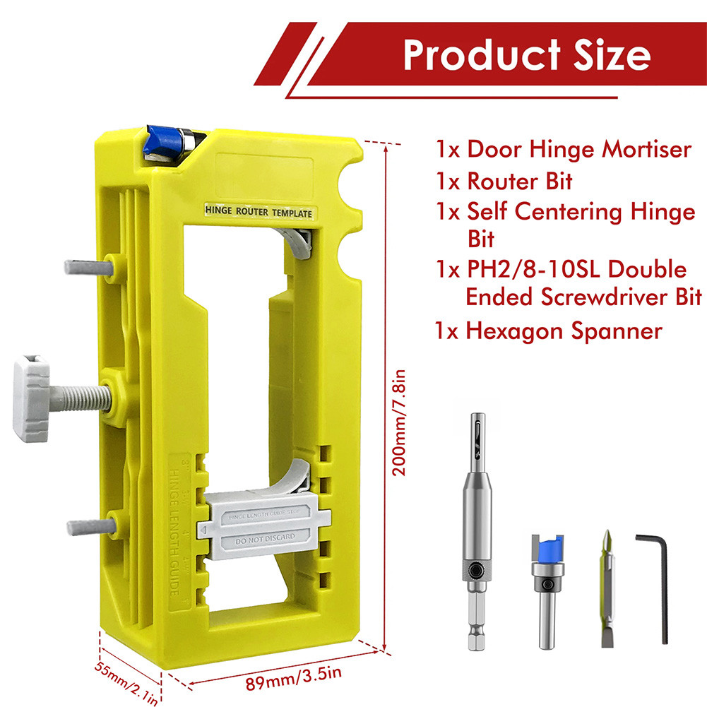 Ready Stock - Door Hinge Mortiser ABS Door Hinge Router Template for 3 ...