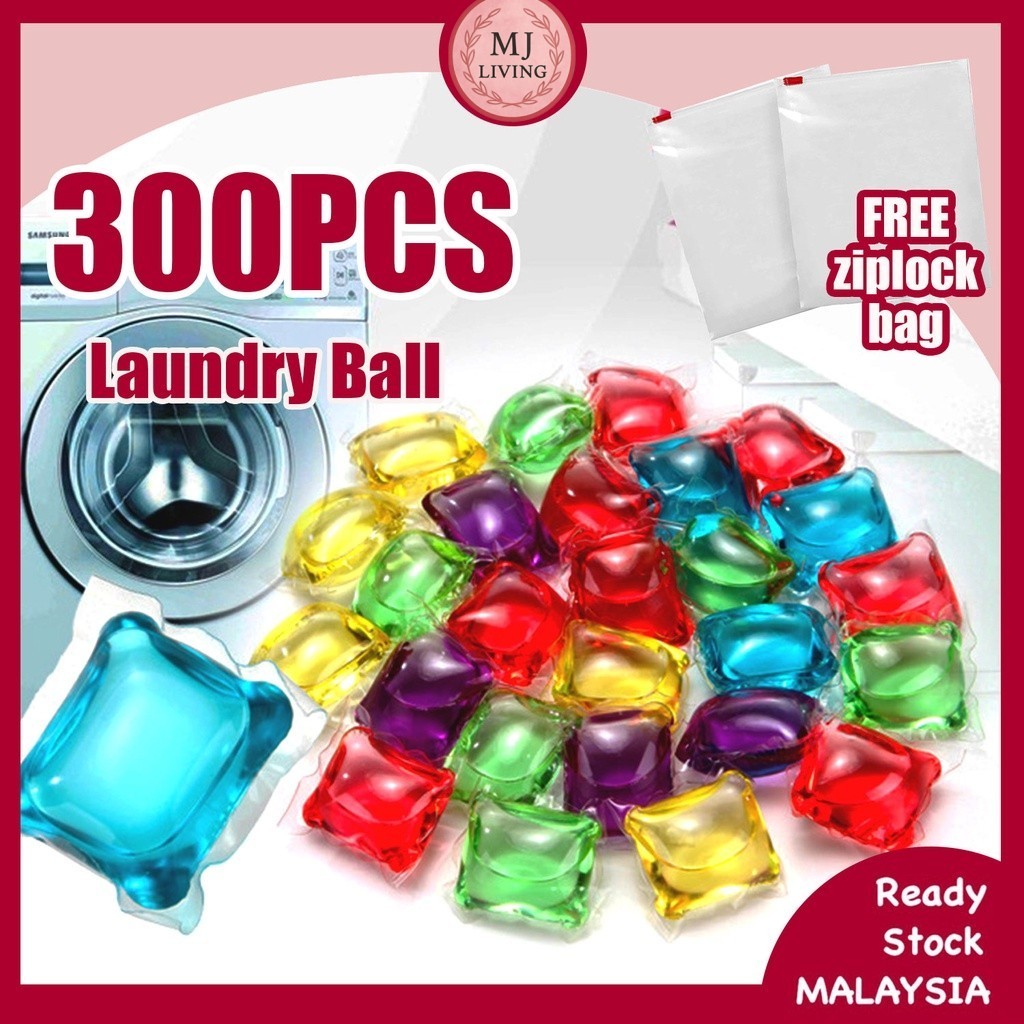 300PCS Laundry Ball Beads Liquid Gel Detergent Clothes Laundry Scent ...