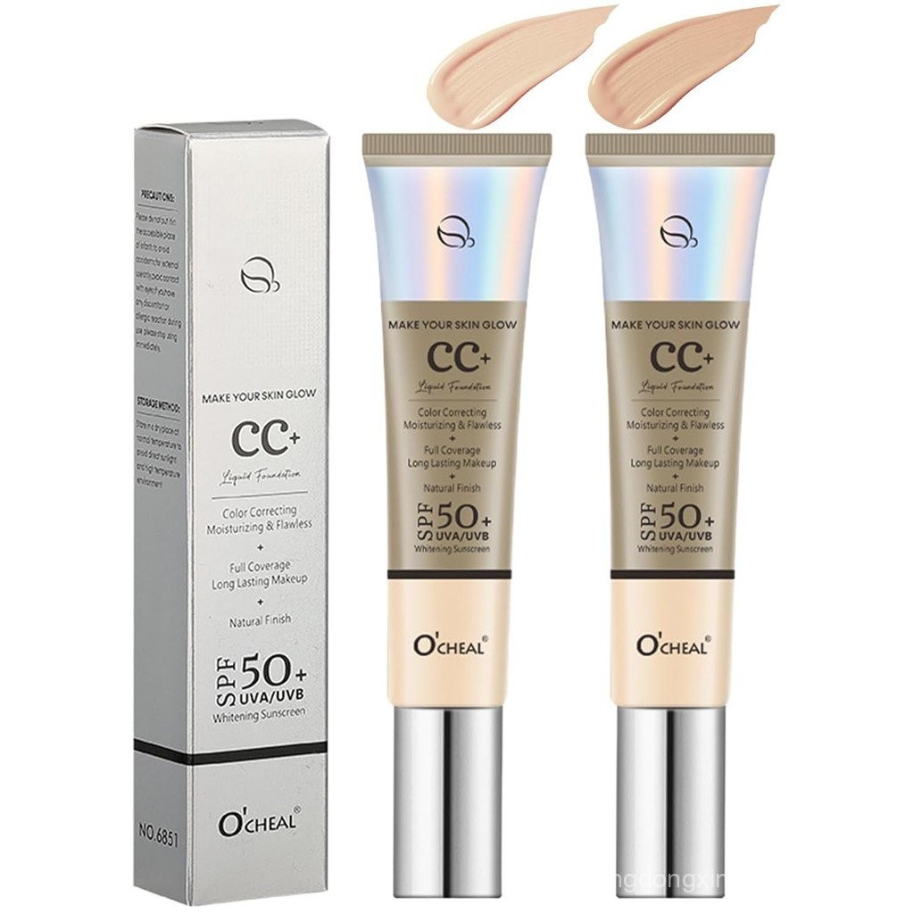 Color Correcting CC Cream, 2 Colors Natural & Ivory SPF 50 CC Cream ...
