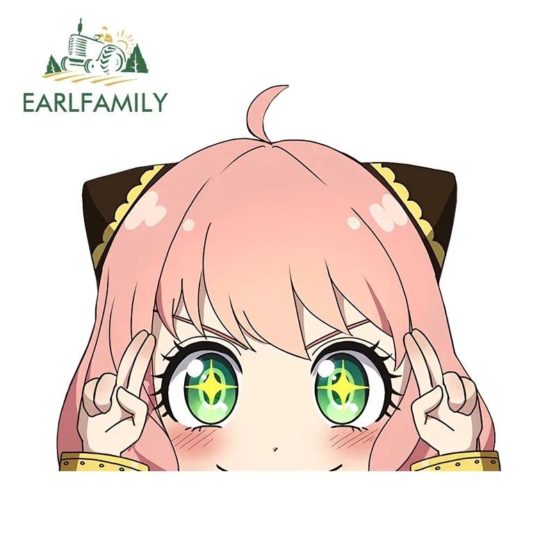 EARLFAMILY Anya Chibi Peeker Family Kawaii Car Sticker Anime Kid ...