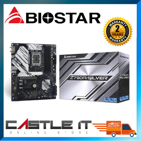 BIOSTAR Z790A-SILVER Intel Z790 DDR5 LGA1700 ATX Motherboard PCIe 5.0 M ...