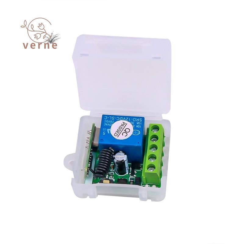 DC 12V 1CH RF Relay Receiver 433MHz Universal Wireless Remote Control ...