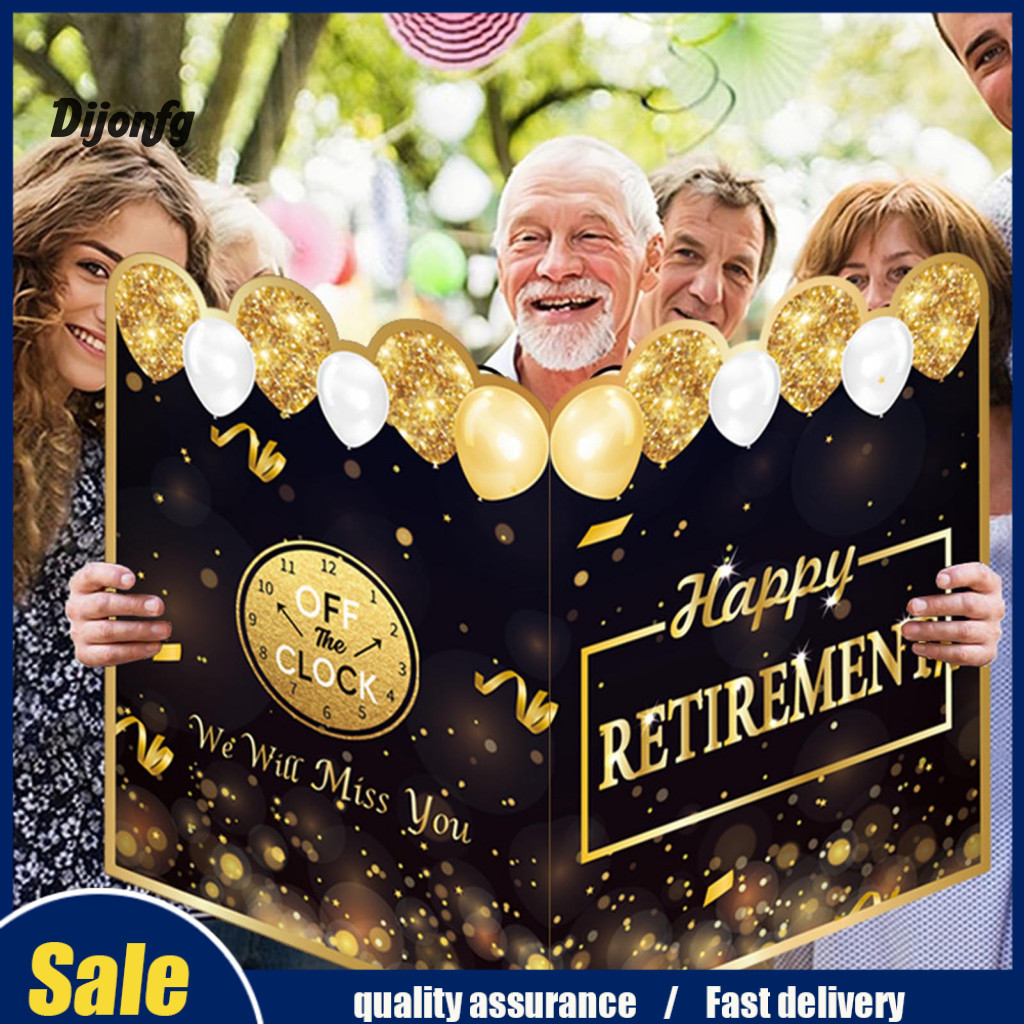 Dj Giant Retirement Card Black Gold Retirement Design Sparkling Happy ...