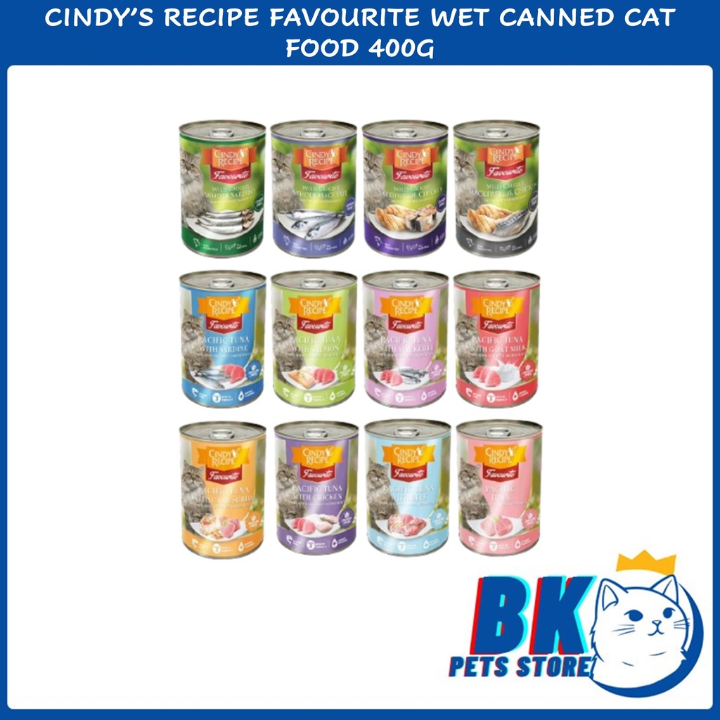 Cindy's Recipe Favourite Wet Canned Cat Food 400G Tuna Surimi Kitten Cindy Tin Kucing 猫罐头 BKpet ...