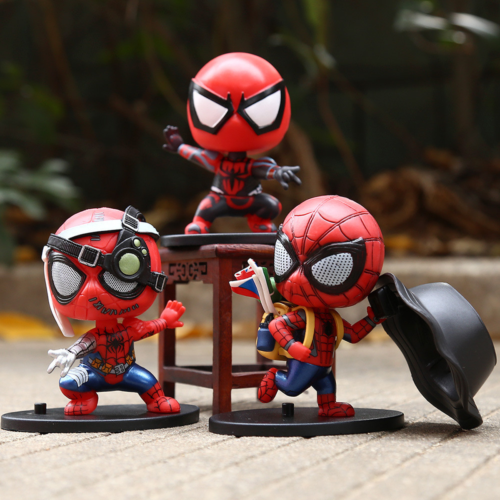 Mini Spider-Man PVC Action Figure 9.5cm, Superhero Decoration for ...