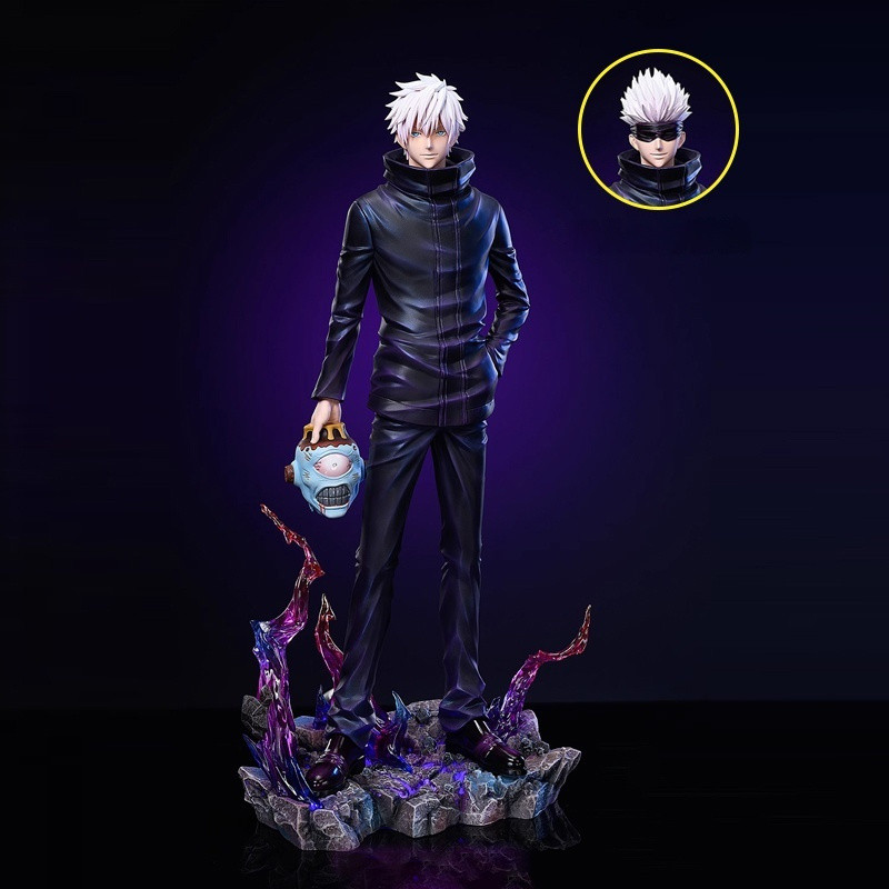 33cm Lx Jujutsu Kaisen Gojo Satoru Pvc Action Figure with 2 Heads ...