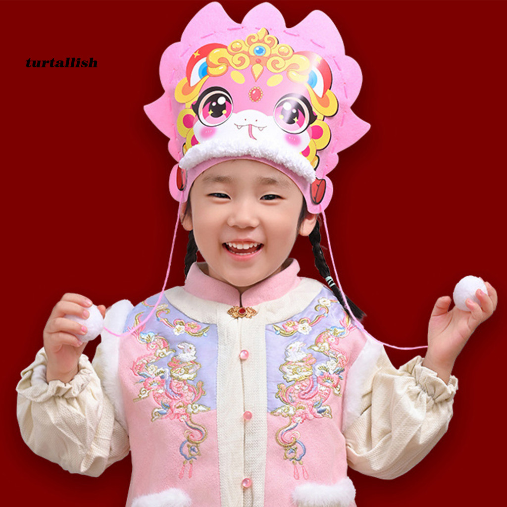 TURT Cartoon Snake Hat Kit Unique Chinese New Year Decoration Chinese ...