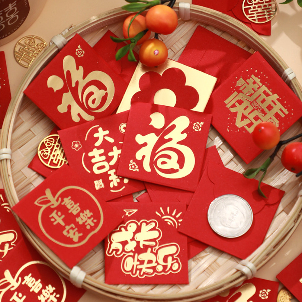 10pcs 2025 New Year Mini Angpao Money Envelop Creative Coin Envelopes ...