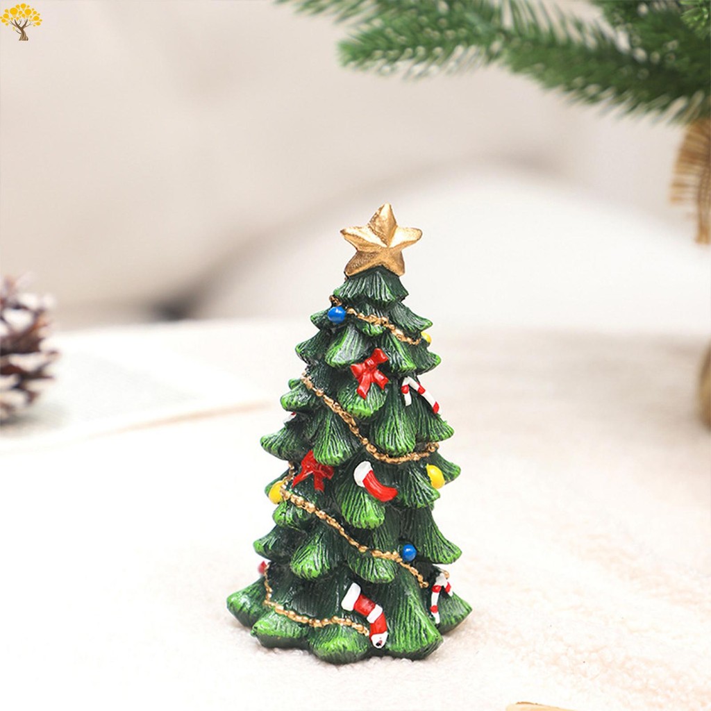 Tabletop Christmas Resin Tree Decor Glittering Sequin Artificial Spruce ...
