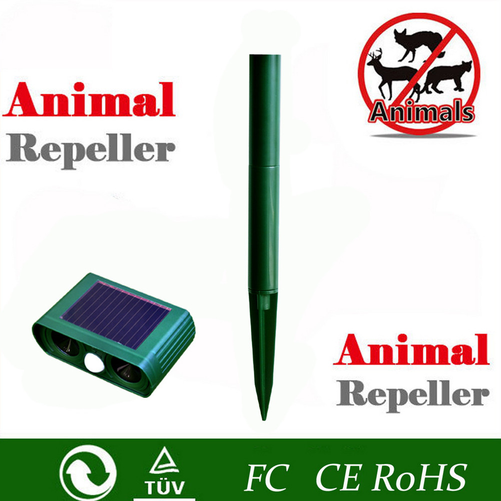 Weatherproof Ultrasonic Animal Chaser Repeller Repellent Cat Dog Fox ...