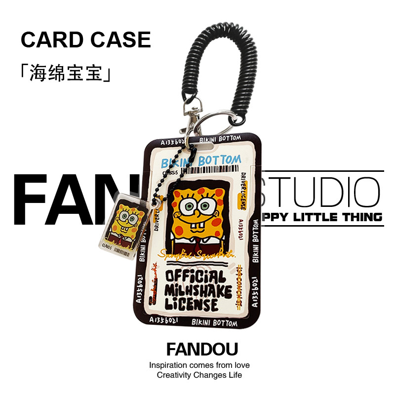 SpongeBob SquarePants Work ID Card Cover Campus Student Card Holder Bus ...